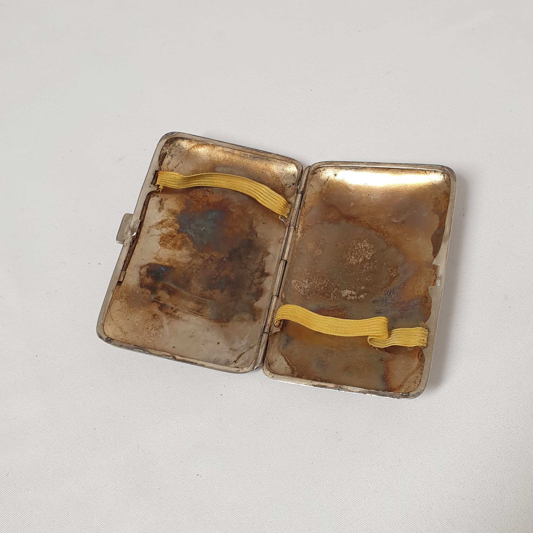 Art Deco Shabby Vintage kleines Etui Zigarettenetui Silber 835 selten rar AM151 - CREAFINO