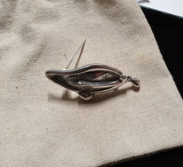 Designer Brosche Anstecknadel extravagant außergewöhnlich Silber 830 ...