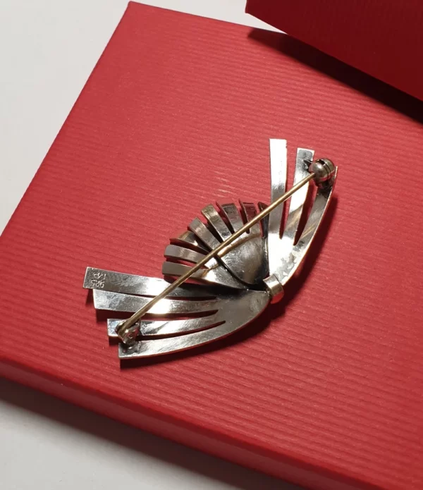 Extravagante Vintage Designer Brosche Anstecknadel Silber 925 ...