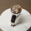 19,1 mm Silberring Ring Silber Kristall Stein orangefarben Vintage ...